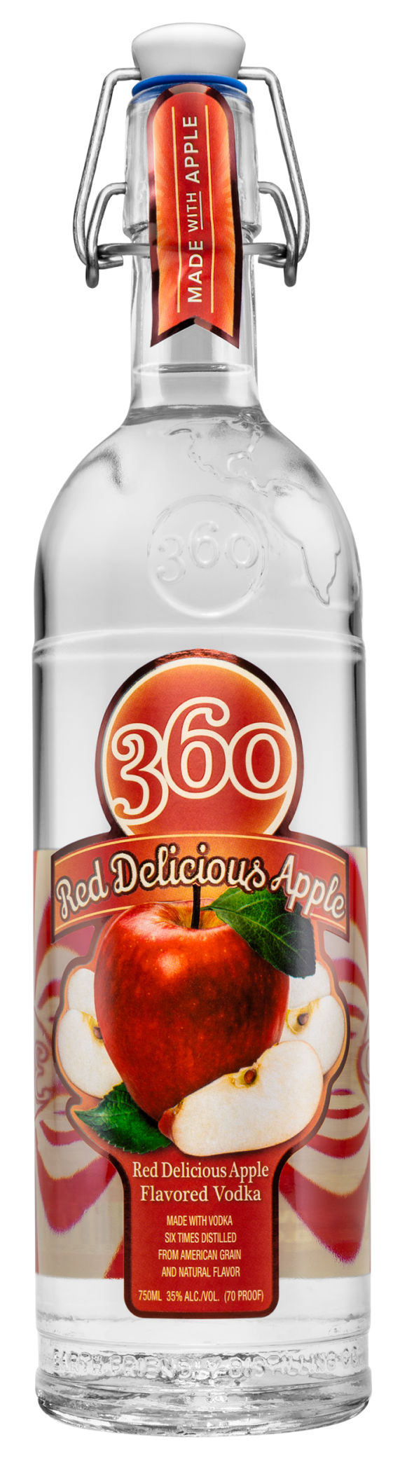 360 Red Delicious Apple Flavored Vodka 360 Eco Friendly Vodka